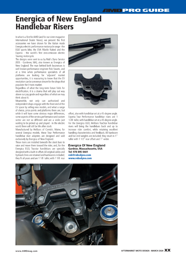 Elevate Your Ride with the Energica Handlebar Risers and Handlebars ...